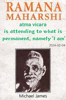 ‎ātma vicāra is attending to what is permanent, namely ‘I am’ (2024 ...