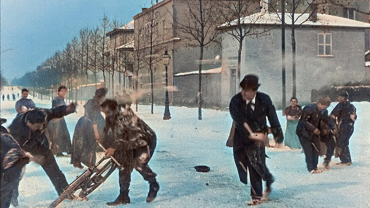 ‎Snowball Fight (1897) directed by Louis Lumière • Reviews, film + cast ...