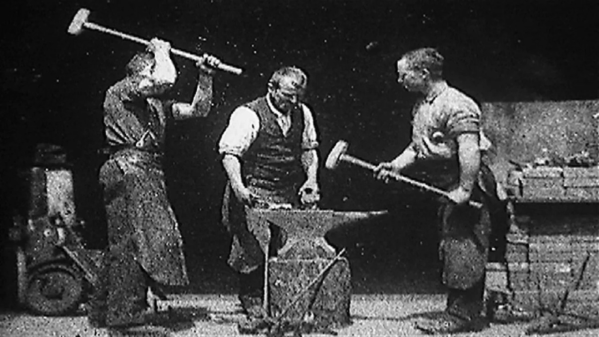 ‎Blacksmithing Scene (1893) directed by William K.L. Dickson, William ...
