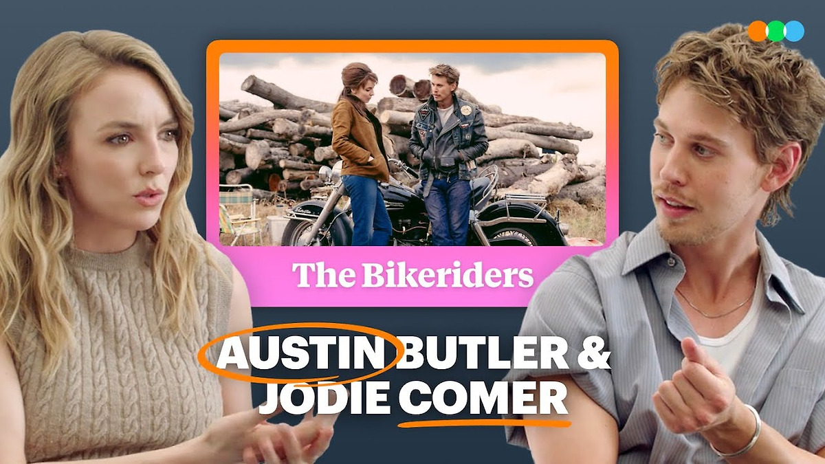 ‎The Bikeriders: Austin Butler & Jodie Comer on accents, biker movies, and Jeff Nichols, a story ...